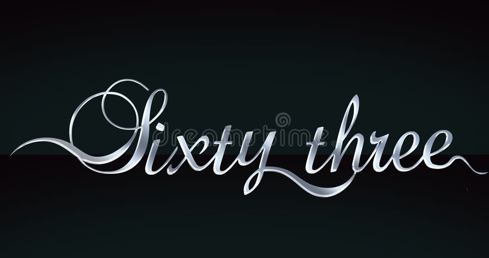 63 in Silver Words stock illustration. Illustration of quote - 378816809