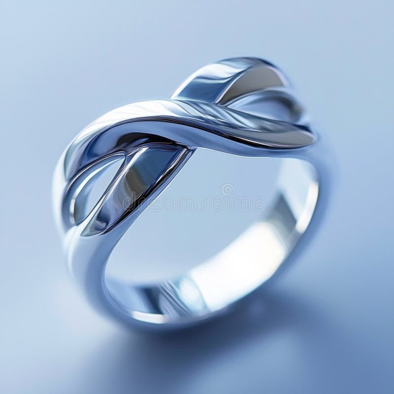 Elegant Silver Ring Smooth Twisted Design Stock Photos - Free & Royalty ...