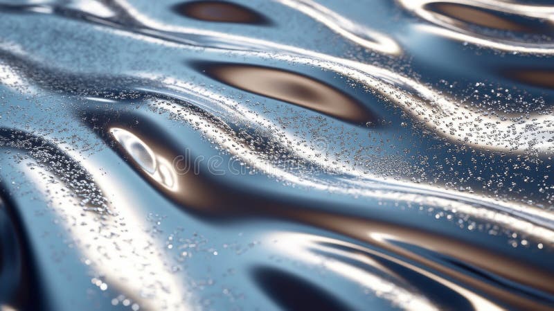 Elegant Silver Water Droplets Forming a Unique Pattern Stock ...