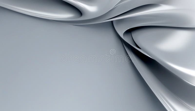 Elegant Silver Waves Flowing Gracefully Against a Smooth Backdrop Stock ...