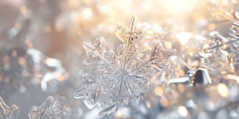 Elegant Silver White Snowflake Pattern Subtle Glowing Details Stock ...