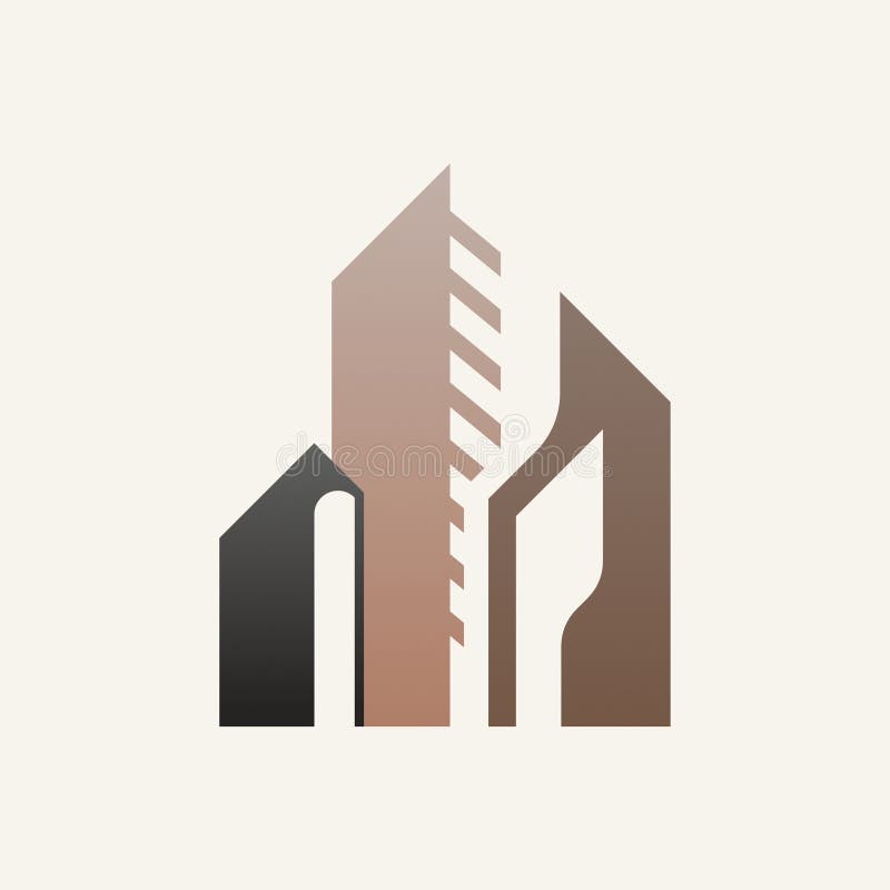 Elegant, Simple and Minimalist Skyscraper Logo Design Stock Vector ...