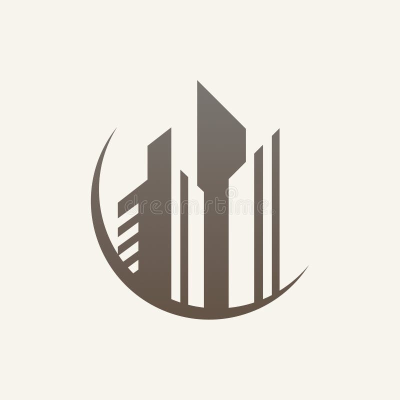 Elegant, Simple and Minimalist Skyscraper Logo Design Stock Vector ...