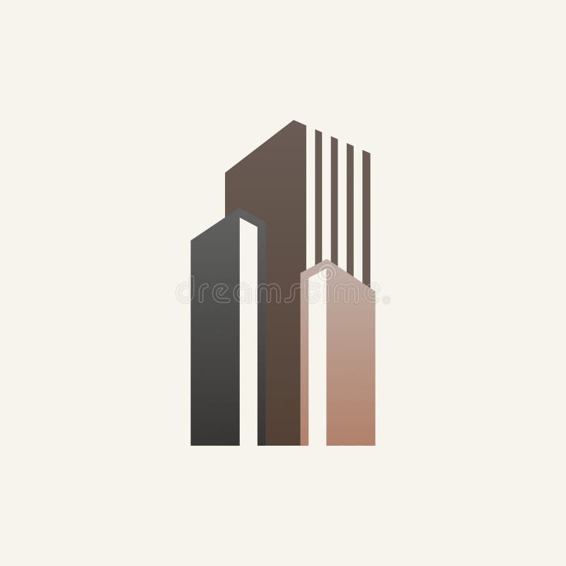 Elegant, Simple and Minimalist Skyscraper Logo Design Stock Vector ...