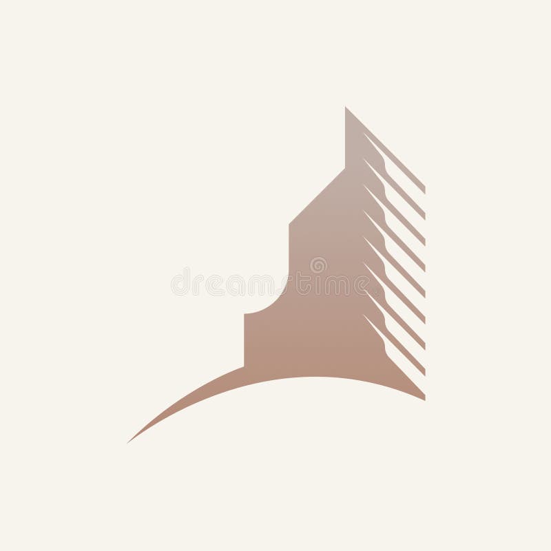 Elegant, Simple and Minimalist Skyscraper Logo Design Stock Vector ...