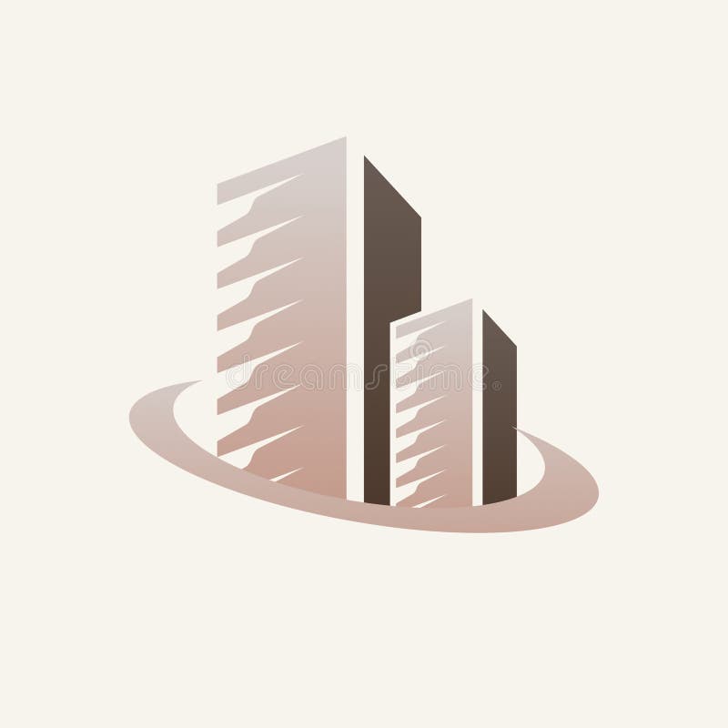 Elegant, Simple and Minimalist Skyscraper Logo Design Stock Vector ...
