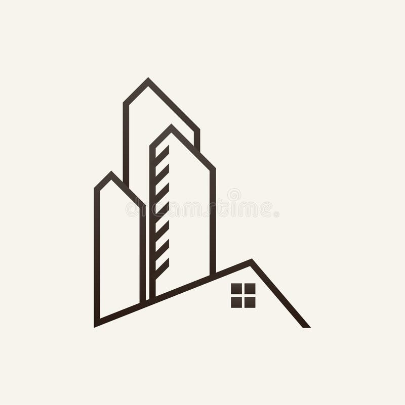 Elegant, Simple and Minimalist Skyscraper Logo Design Stock Vector ...