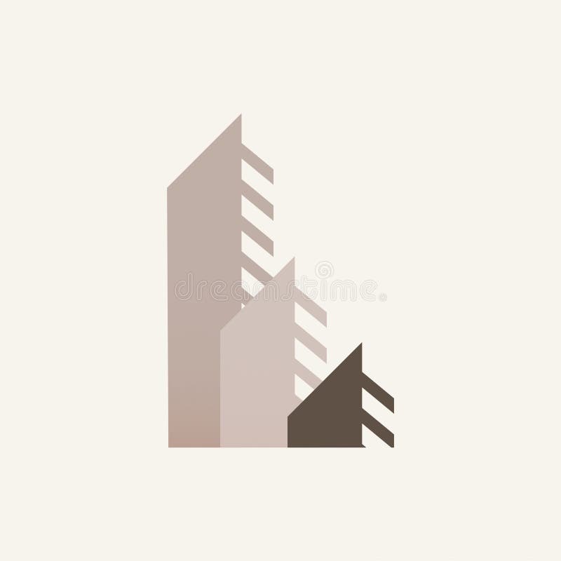 Elegant, Simple and Minimalist Skyscraper Logo Design Stock ...