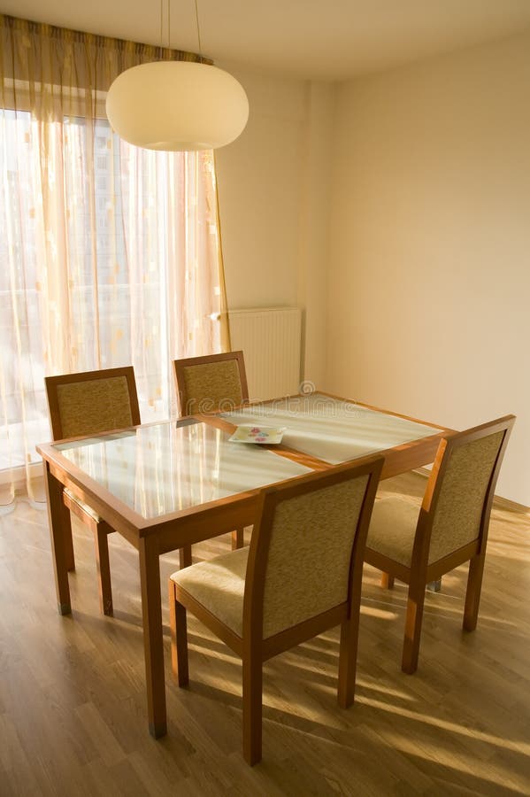 Elegant Simple Table and Chairs Stock Photo - Image of tile, wood: 4512478