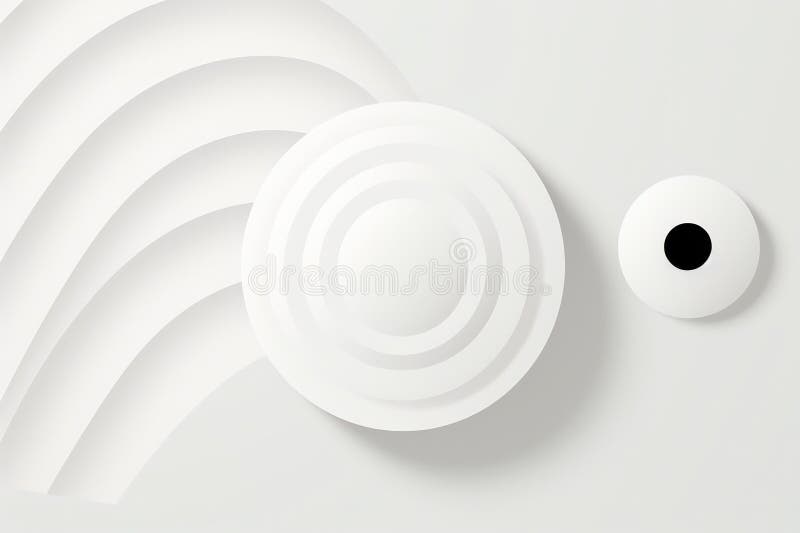 Elegant Simplicity: Minimal White Abstract Design Stock Illustration ...