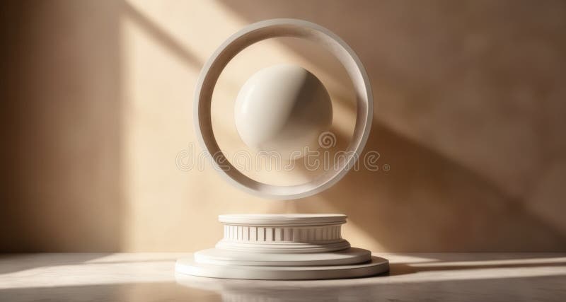 Elegant Simplicity - a Minimalist Sculpture in a Modern Setting Stock ...