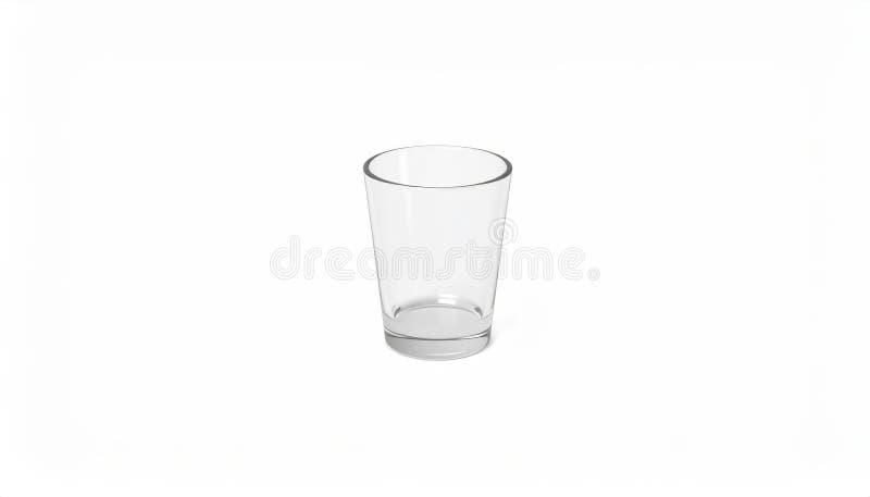 Elegant Simplicity, a Single Glass Against Pristine White Background in ...