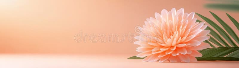 Elegant Simplicity Single Pink Flower Blossom on Matching Pink Backdrop ...