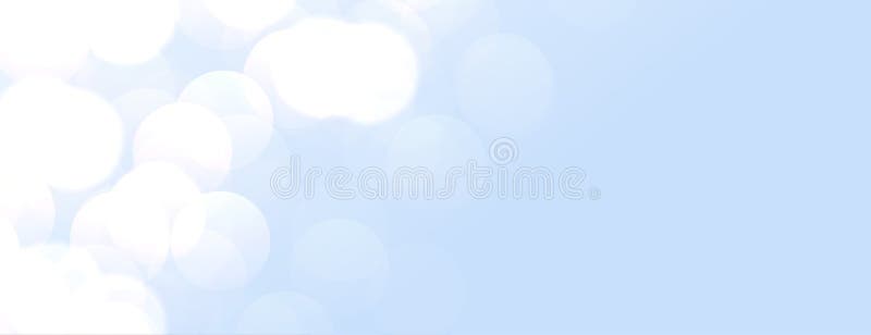Elegant Sky Blue Banner with Bokeh Lights Stock Vector - Illustration ...
