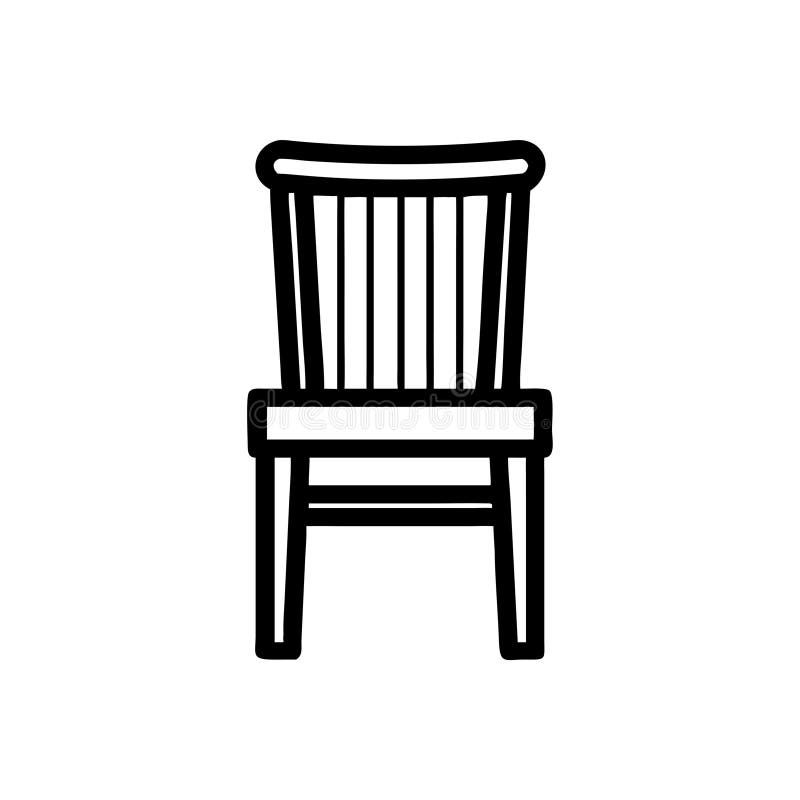 Elegant Slat Back Chair for Cozy Spaces Stock Vector - Illustration of ...
