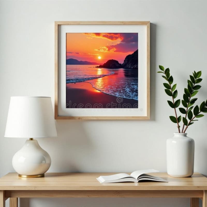 Elegant, Slimline Wooden Frame, Perfect for Showcasing Artwork , Art ...