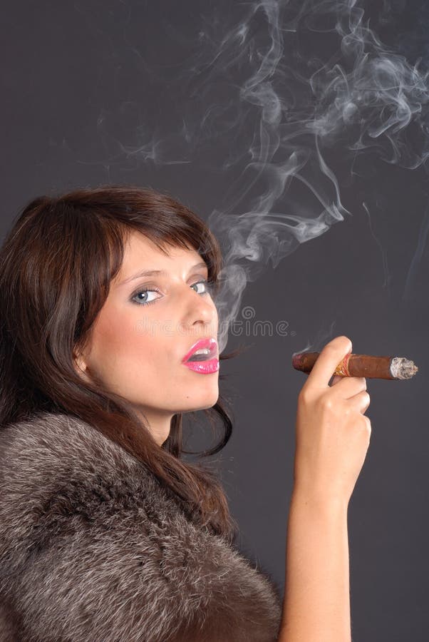 Elegant smoking woman stock photo. Image of cocky, face - 6320480