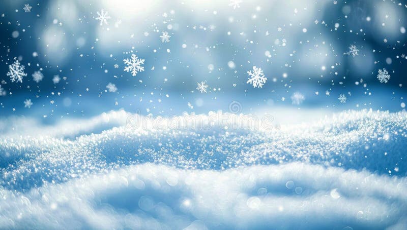 An Elegant Snowflake Rests on a Bed of Glittering Snow Stock Photo ...