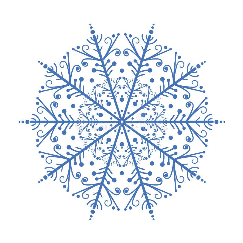 Elegant Snowflake. Vector Design Element Stock Vector - Illustration of ...