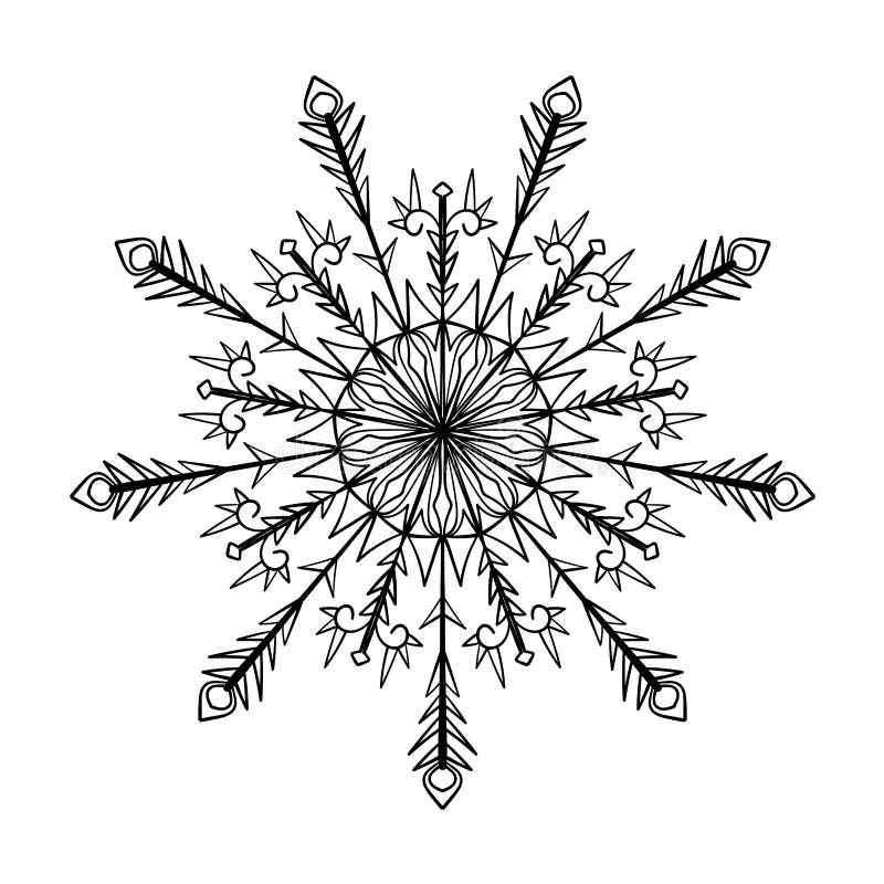 Elegant Snowflake. Vector Design Element Stock Vector - Illustration of ...
