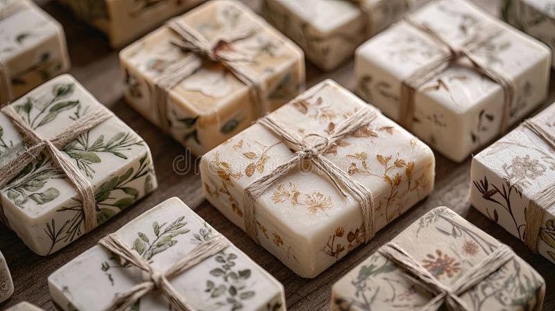 Elegant Soap Bars Packaged in Eco-friendly Materials and Labeled with ...