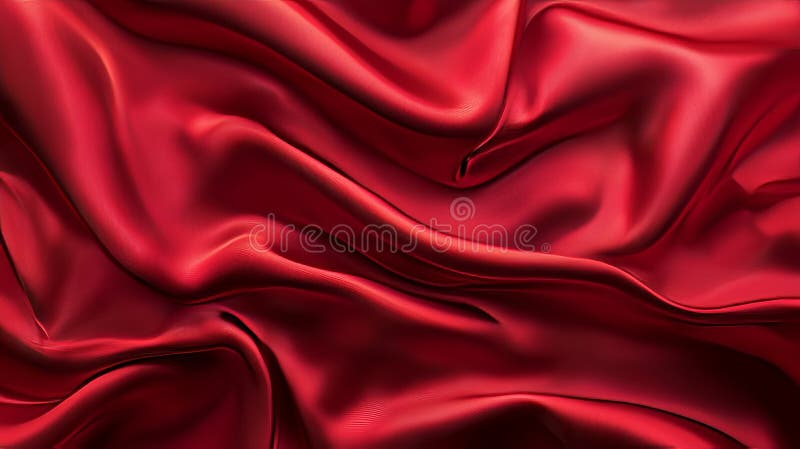 Elegant and Soft Royal Backdrop with a Flowing Surface of Red Silk ...