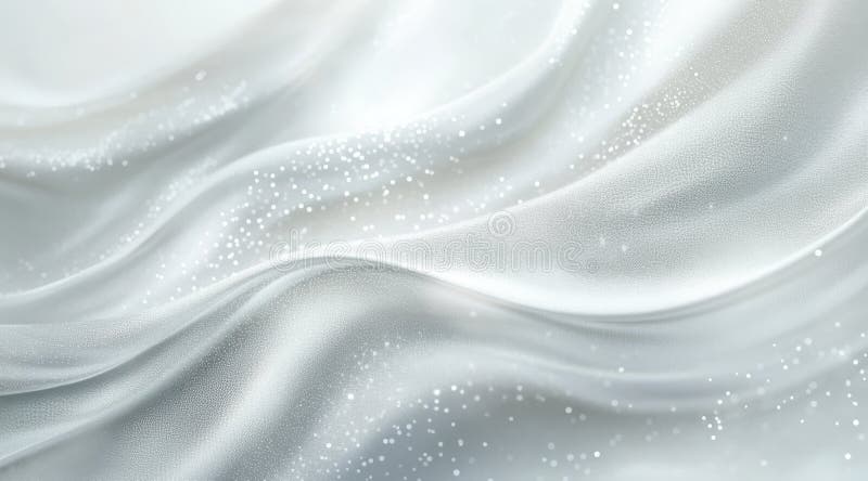 An Elegant Soft White Satin Fabric that Features a Subtle Sparkle ...