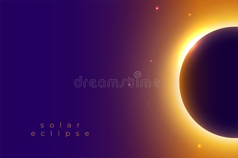 Elegant Solar Eclipse Banner with Bright Beam Effect Stock Vector ...
