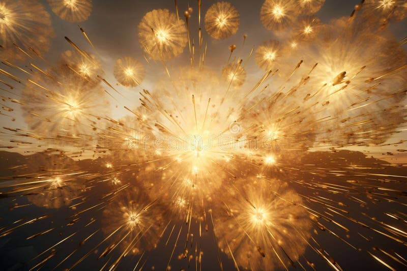 Elegant and Sophisticated Fireworks Composition Stock Illustration ...