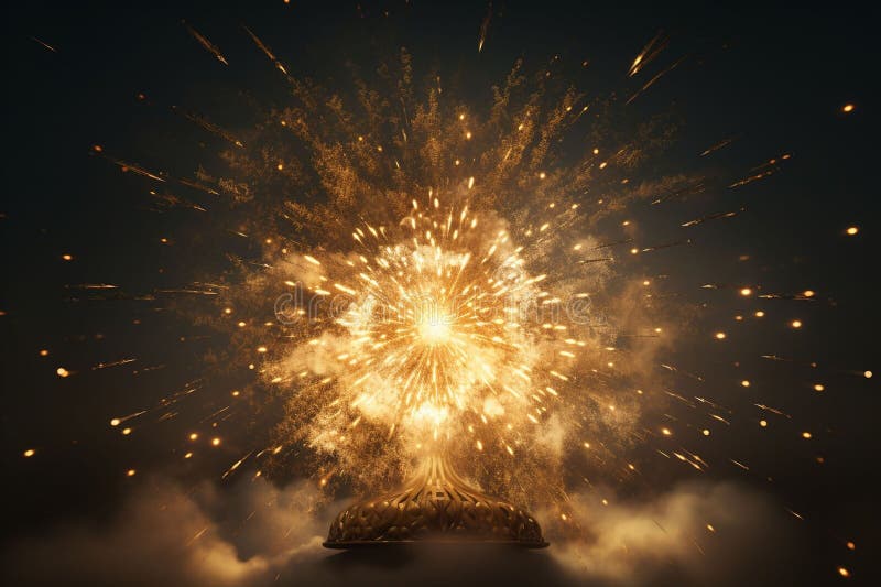 Elegant and Sophisticated Fireworks Composition Stock Illustration ...