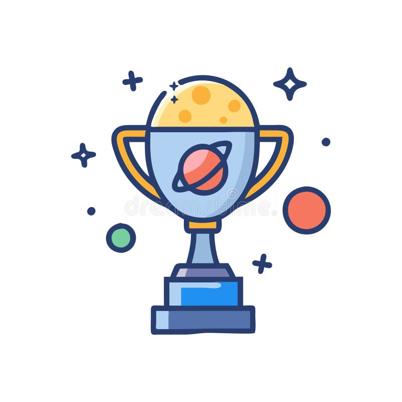 Elegant Space Trophy for Stellar Recognition Stock Vector ...