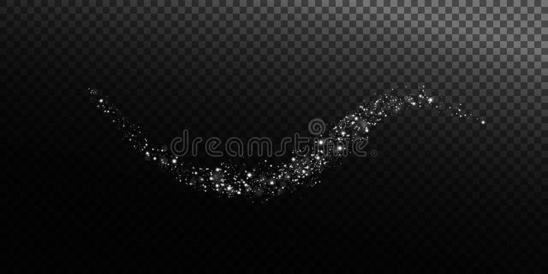 An Elegant Sparkling Wave Effect Displayed on a Transparent Background ...