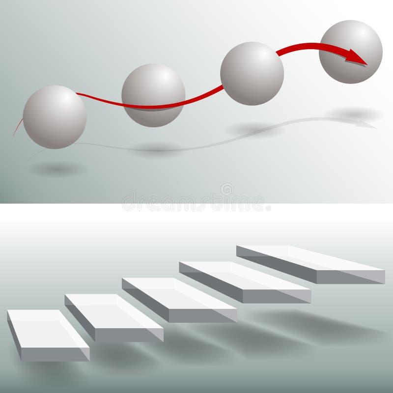 Elegant Sphere Stairs Business Charts Stock Vector - Illustration of ...