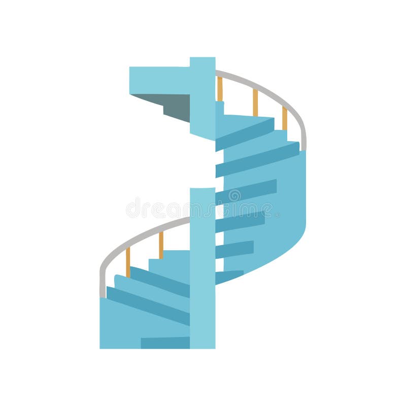 Elegant Spiral Staircase Icon for Architecture Stock Vector ...