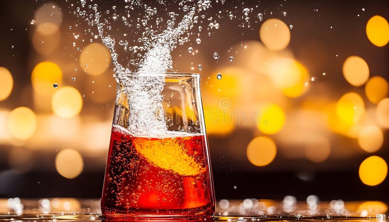 Fizzy Drink Splash stock illustration. Illustration of dark - 375707543