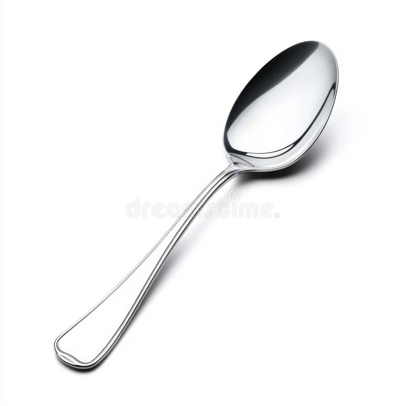 Elegant Spoon on White Background Stock Illustration - Illustration of ...