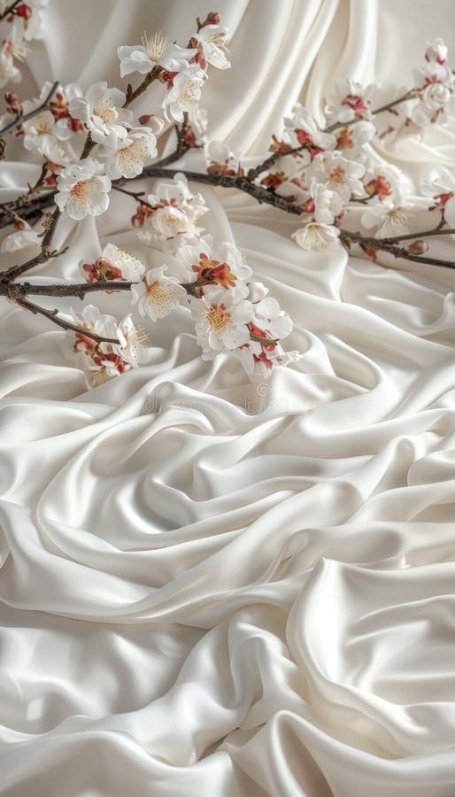 Elegant Spring Abstract Minimalistic White Background Design with Soft ...