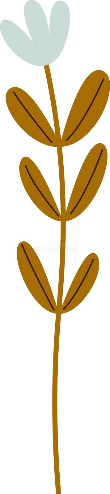 Elegant Spring Flower on Stem Stock Vector - Illustration of pink ...