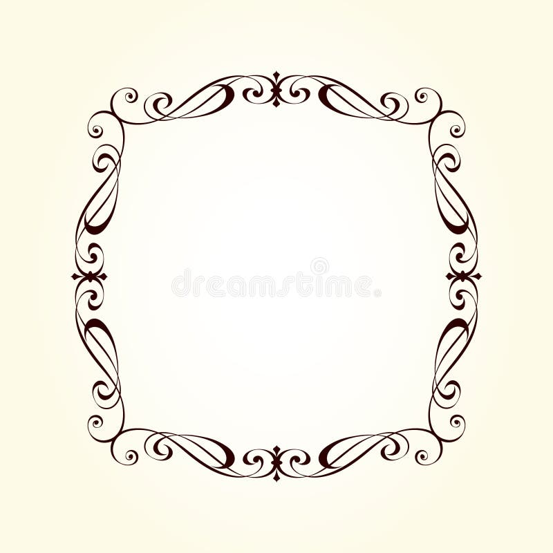 Elegant Square Retro Frame for Your Projects. Stock Vector ...