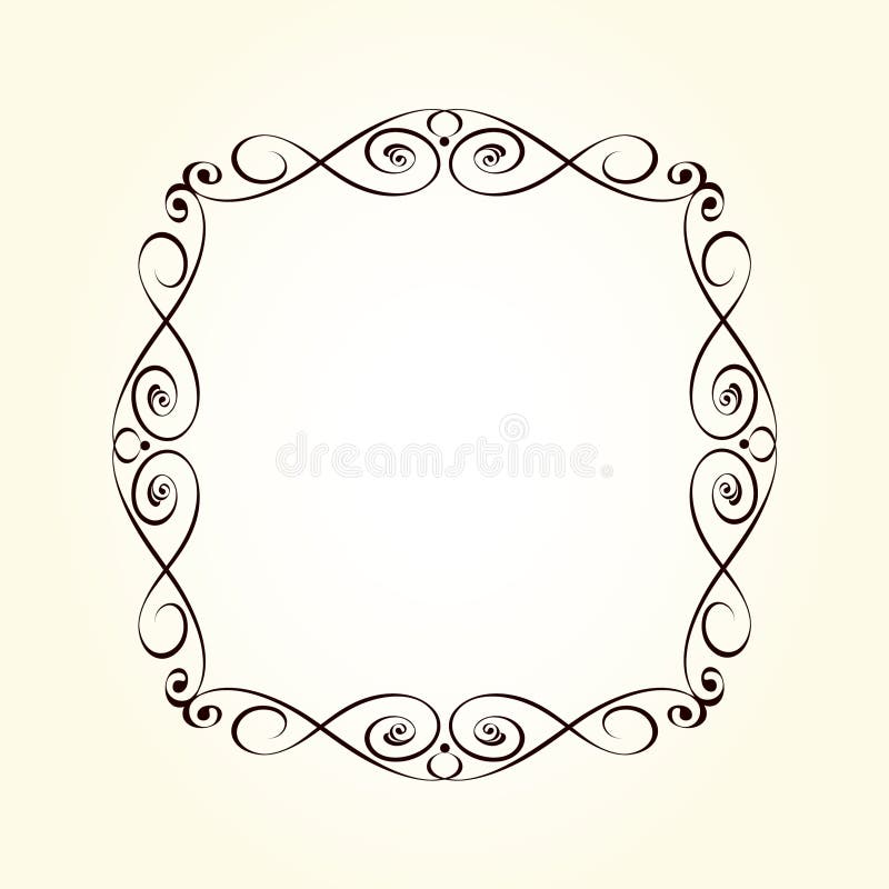 Elegant Square Retro Frame for Your Projects. Stock Vector ...