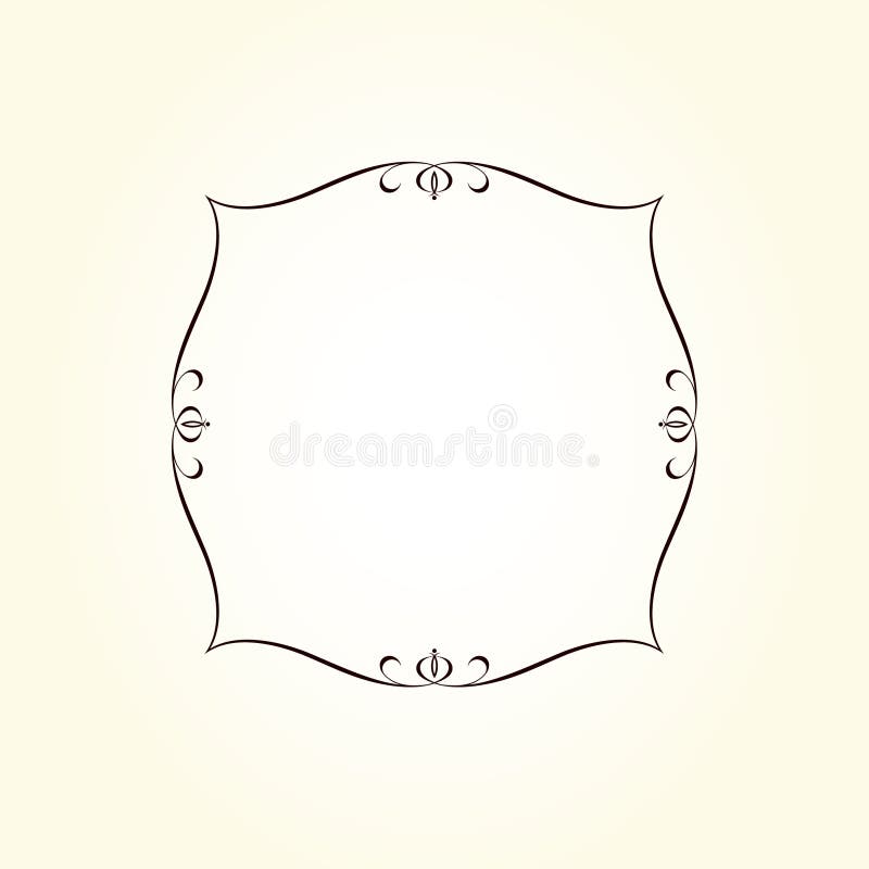 Elegant Square Vector Frame for Your Projects.Place for Text Stock ...