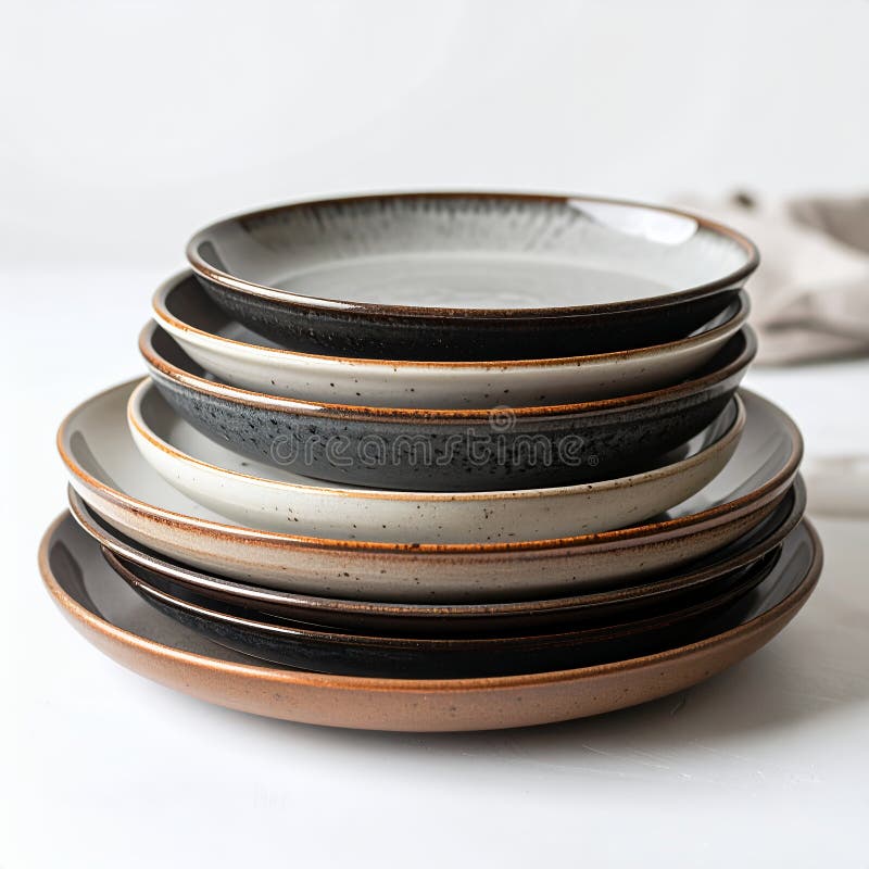 Rustic Stoneware Plates Stock Illustrations – 301 Rustic Stoneware ...