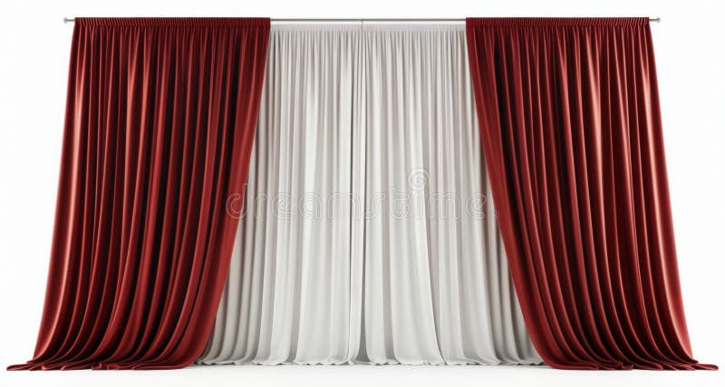 Elegant Stage Curtains, Ready for a Grand Performance Stock ...