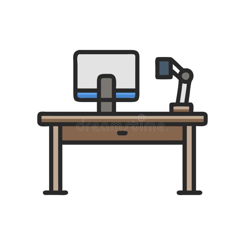 Elegant Standing Desk for Creative Spaces Stock Vector - Illustration ...