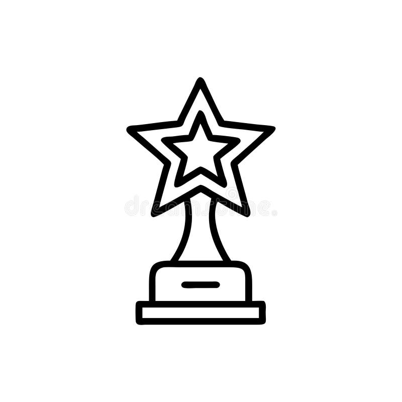 Elegant Star Trophy for Stellar Recognition Stock Vector - Illustration ...