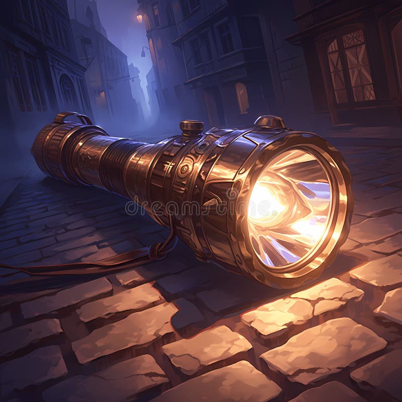 Elegant Steampunk Flashlight for Creative Exploration Stock ...