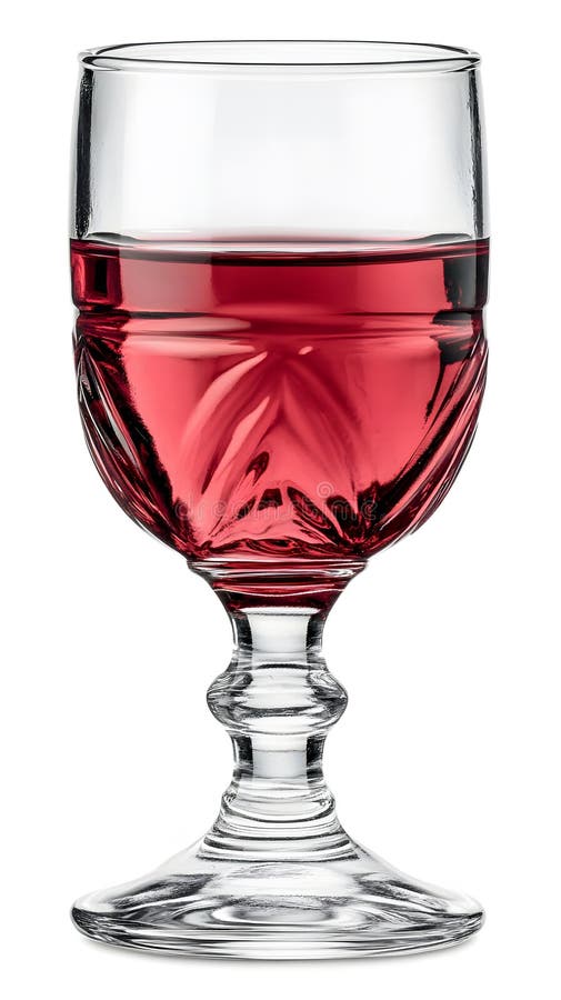 Elegant Stemmed Glass Filled with a Ruby Red Beverage. Stock Image ...