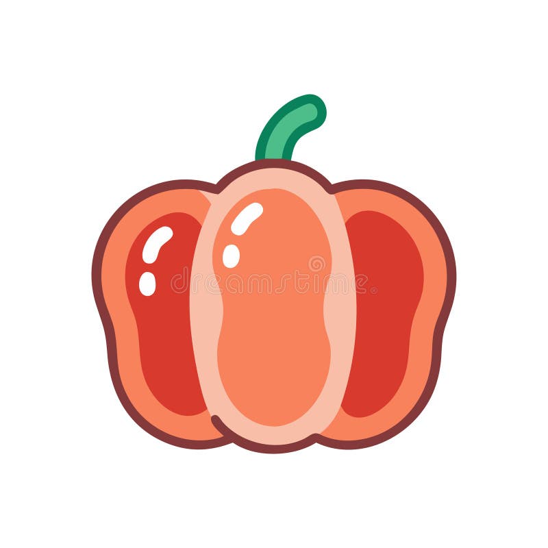 Elegant Stuffed Bell Pepper Design for Culinary Use Stock Vector ...