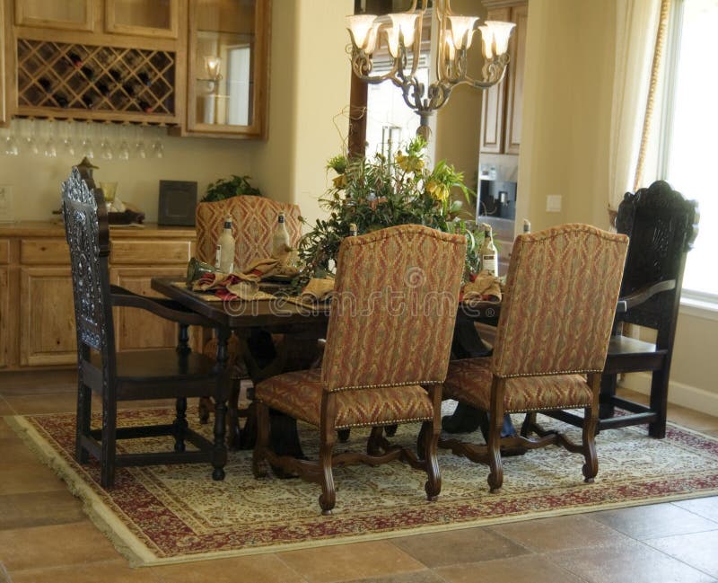 Elegant Stylish Diniing Area Stock Image - Image of room, entertaining ...