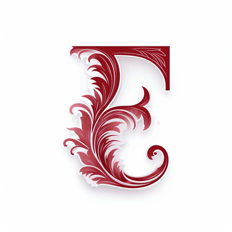 Elegant Stylized Letter Design with Classic Refinement Elements Stock Illustration ...